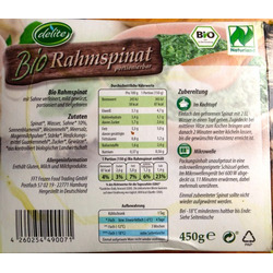 Delite Bio Rahmspinat Inhaltsstoffe & Erfahrungen