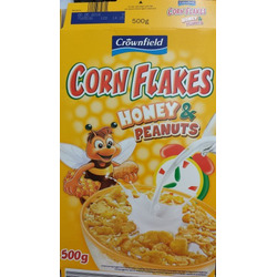 Crownfield CornFlakes Honey & Peanuts Inhaltsstoffe & Erfahrungen