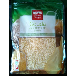 REWE Beste Wahl - Gouda 48% Fett, gerieben Inhaltsstoffe & Erfahrungen