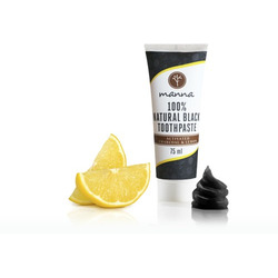 manna - 100% natural black toothpaste - activated charcoal & lemon ...