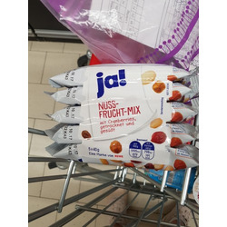 Rewe Ja! Nuss-Frucht-Mix mit Cranberries, getrocknet und gesüßt ...