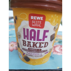 Rewe Beste Wahl Half Baked Vanille & Schokoladeneiscreme mit ...