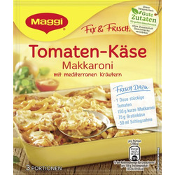 Maggi fix & frisch Tomaten-Käse Makkaroni 39 g Inhaltsstoffe & Erfahrungen
