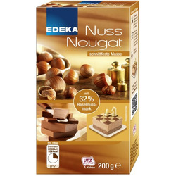 EDEKA Nussnougat schnittfeste Masse 200 g Inhaltsstoffe & Erfahrungen