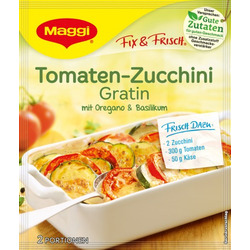 Maggi fix & frisch Tomaten-Zucchini Gratin Inhaltsstoffe & Erfahrungen