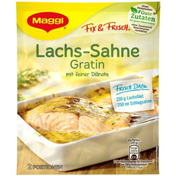 Maggi fix & frisch Lachs-Sahne-Gratin 26 g Inhaltsstoffe & Erfahrungen