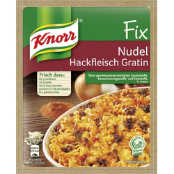 Knorr Fix Nudel-Hackfleisch-Gratin 36 g Inhaltsstoffe & Erfahrungen
