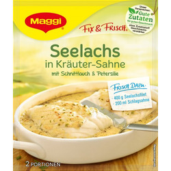 Maggi fix & frisch Seelachs in Kräuter-Sahne 33 g Inhaltsstoffe ...