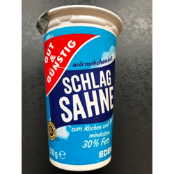 Edeka Schlagsahne Inhaltsstoffe & Erfahrungen