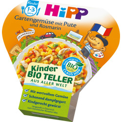 Hipp Kinderteller Gartengemüse mit Pute und Rosmarin ab 1 Jahr ...