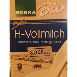 EDEKA Bio Wertkost H-Vollmilch 3,8 % Fett Inhaltsstoffe & Erfahrungen
