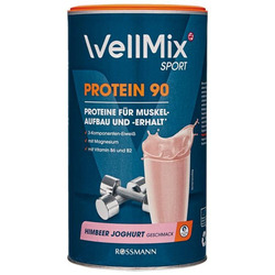 WellMix Sport Protein 90 mit Himbeer Joghurt Geschmack Inhaltsstoffe ...