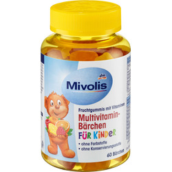 Mivolis Multivitamin-Bärchen für Kinder, Fruchtgummis, 60 St. Inhaltsstoffe & Erfahrungen